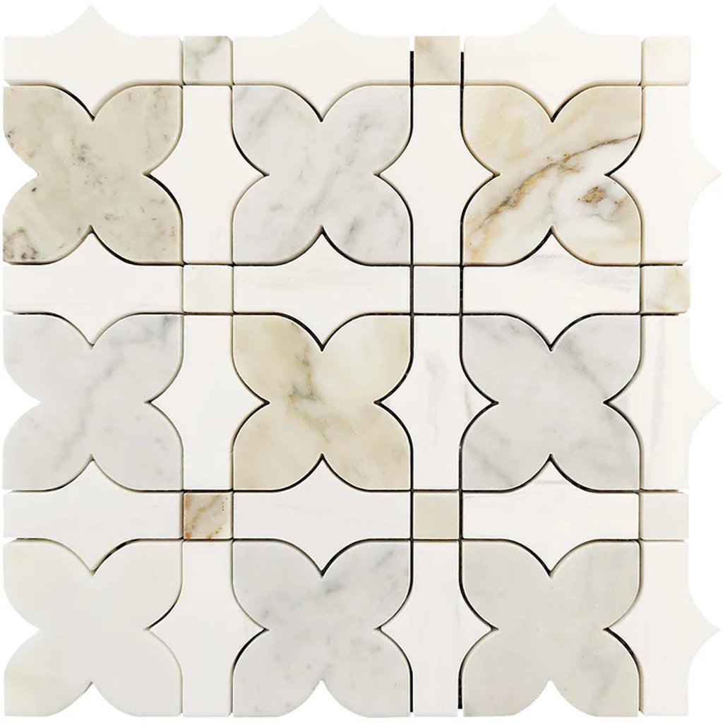 Apollo Tile Serena 12x12 White Gray Gold Dolomite, Carrara Marble ...