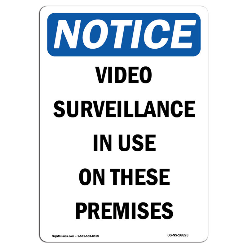 SignMission Video Surveillance in Use Sign | Wayfair