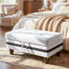 Latitude Run® Rectangular Storage Ottoman Bench With Hinged Lid, Faux ...