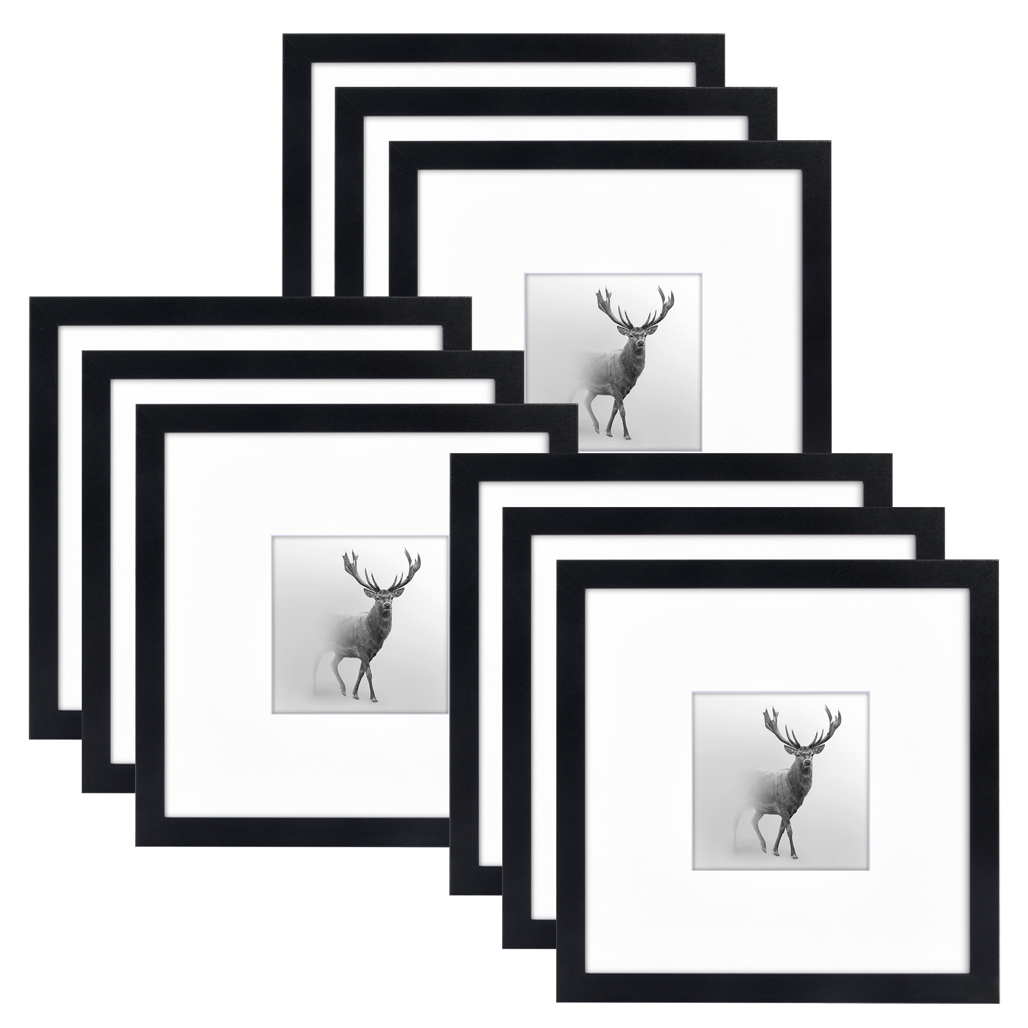Latitude Run® Vihaas 8" x 8" Picture Frames for Grid Gallery Wall ...