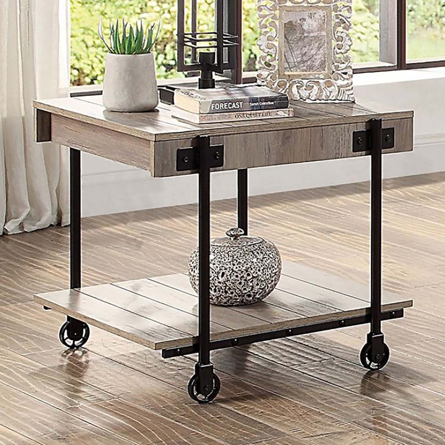 Williston Forge Javarron Wheel End Table with Storage - Wayfair Canada