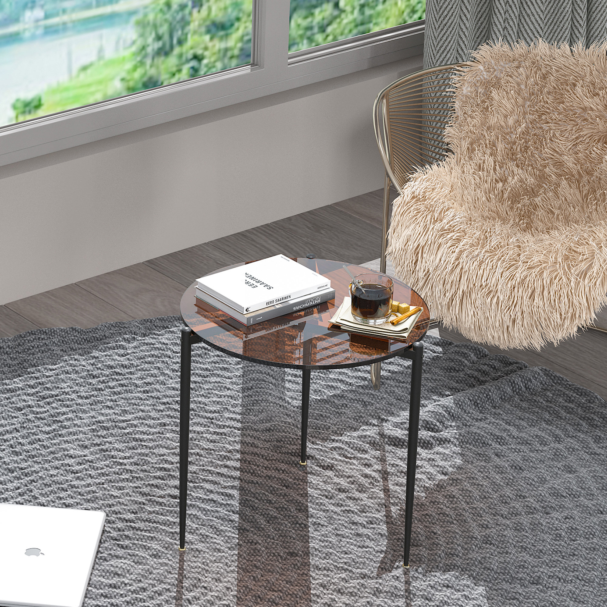 Wrought Studio™ Azjah Frame End Table & Reviews | Wayfair