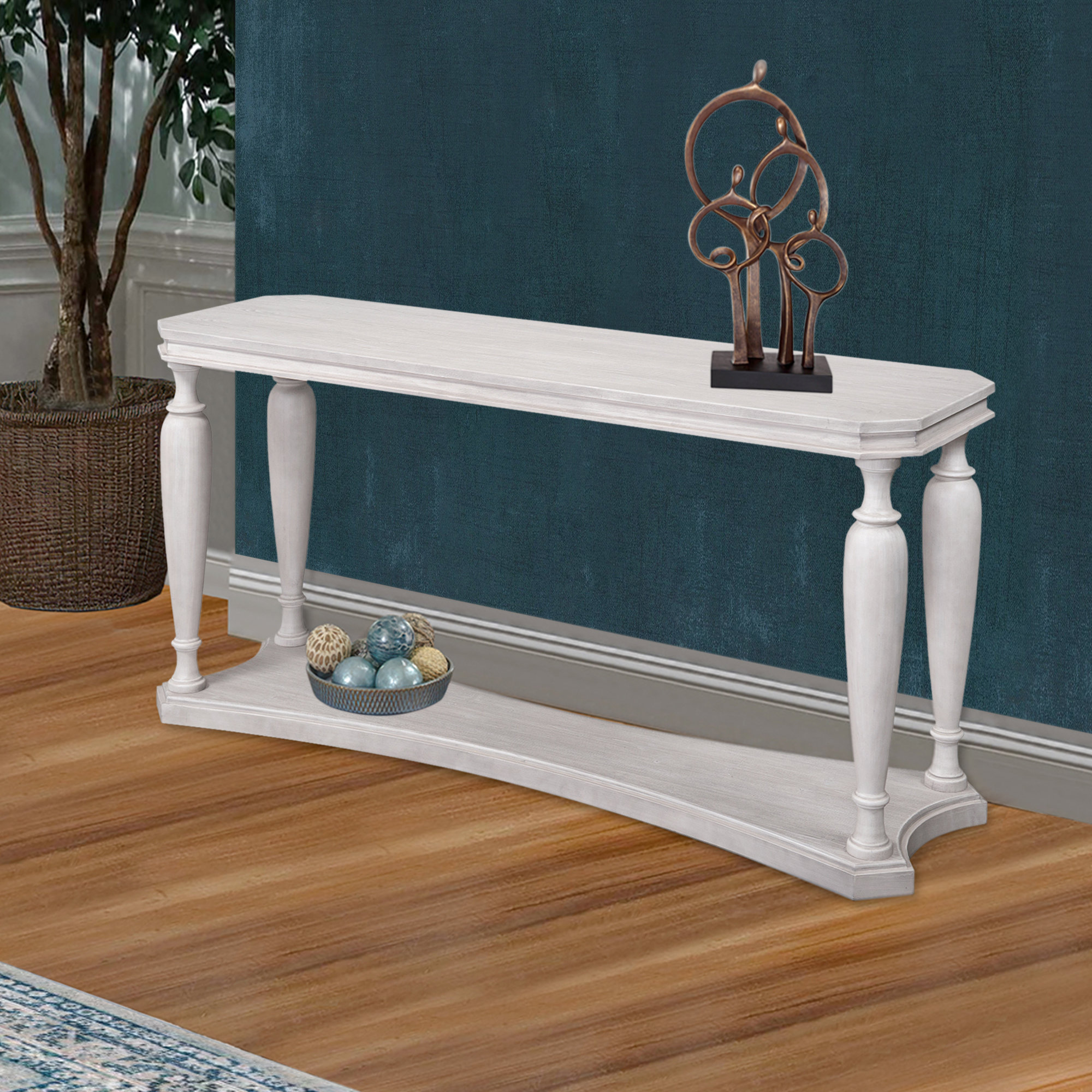 Canora Grey Renoj 60'' Solid Wood Console Table | Wayfair