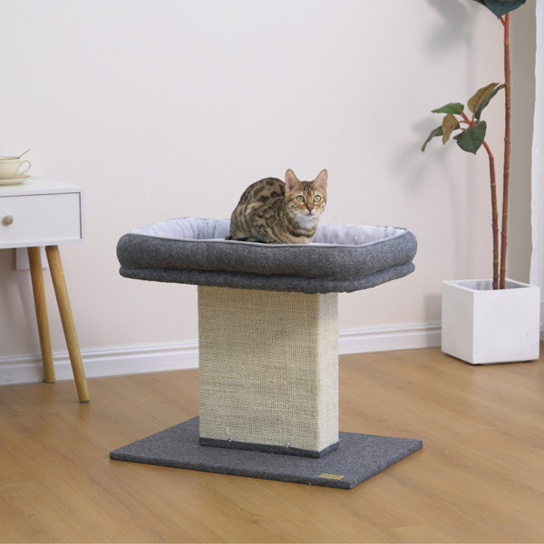 Catry 2-in-1 Mellow Cat Perch with Large Soft Bed and Sisal Scratching ...