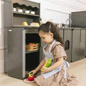 ECR4Kids Play Kitchen Storage Cupboard, Wooden Playset | Wayfair