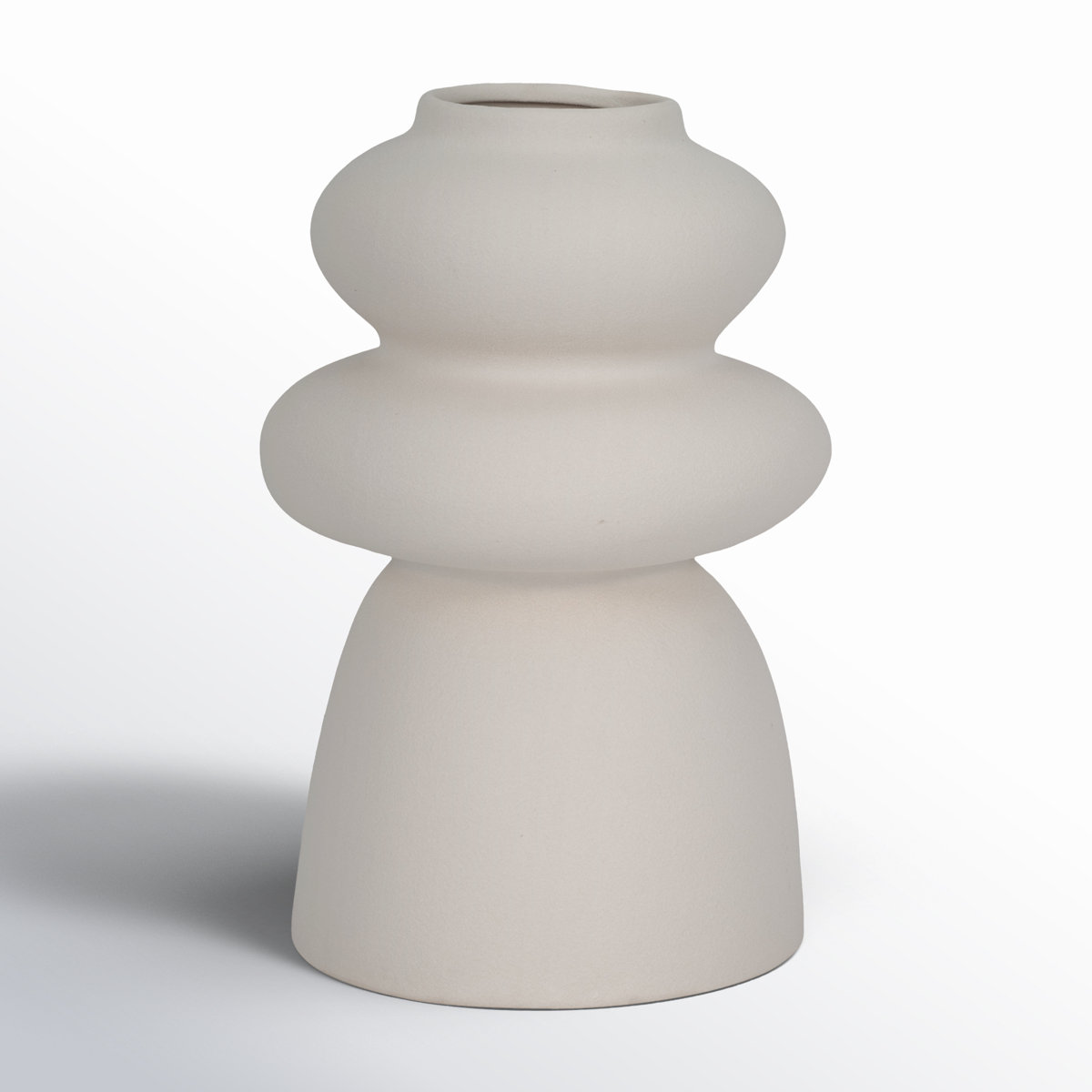 Birch Lane™ Ivory Ceramic Vase - Novelty, White, Solid Color, Ceramic ...