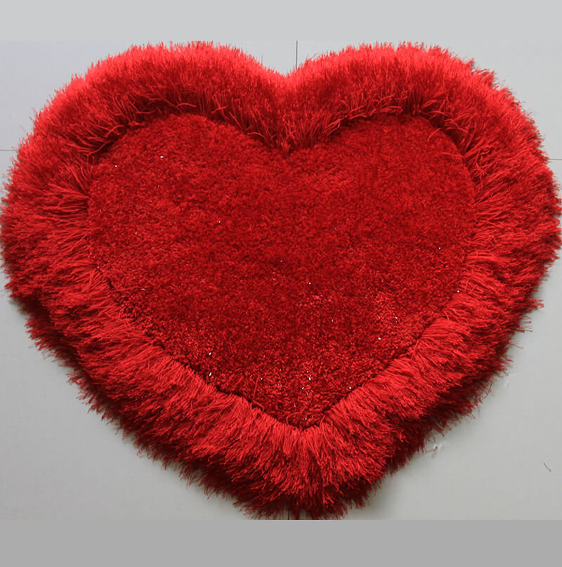 House of Hampton® Heart ShaHand Tufted 4-inch Thick Shag Area Rug (28 ...