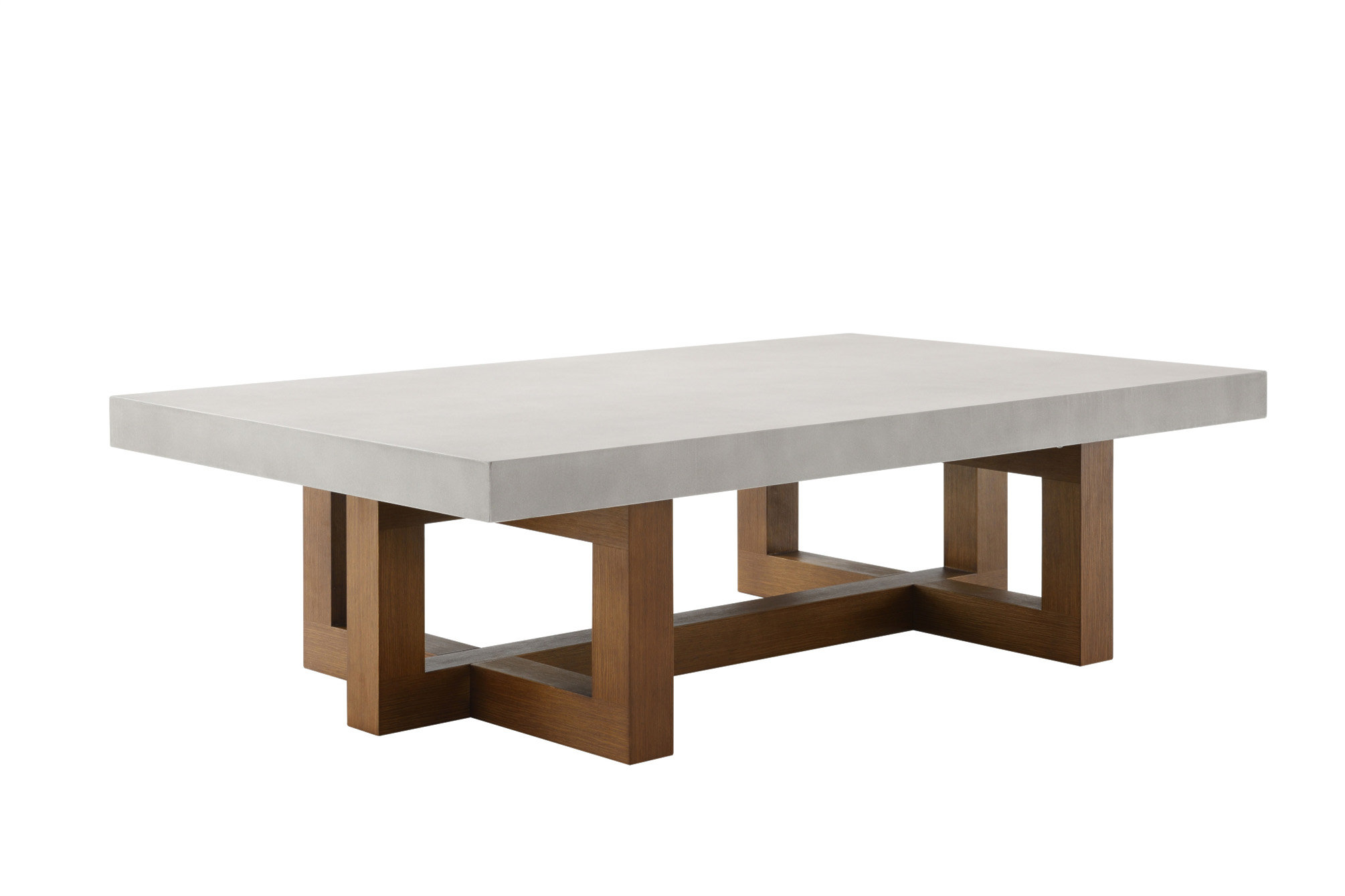 Latitude Run® Keven Faux Concrete Top Rectangular Coffee Table | Wayfair
