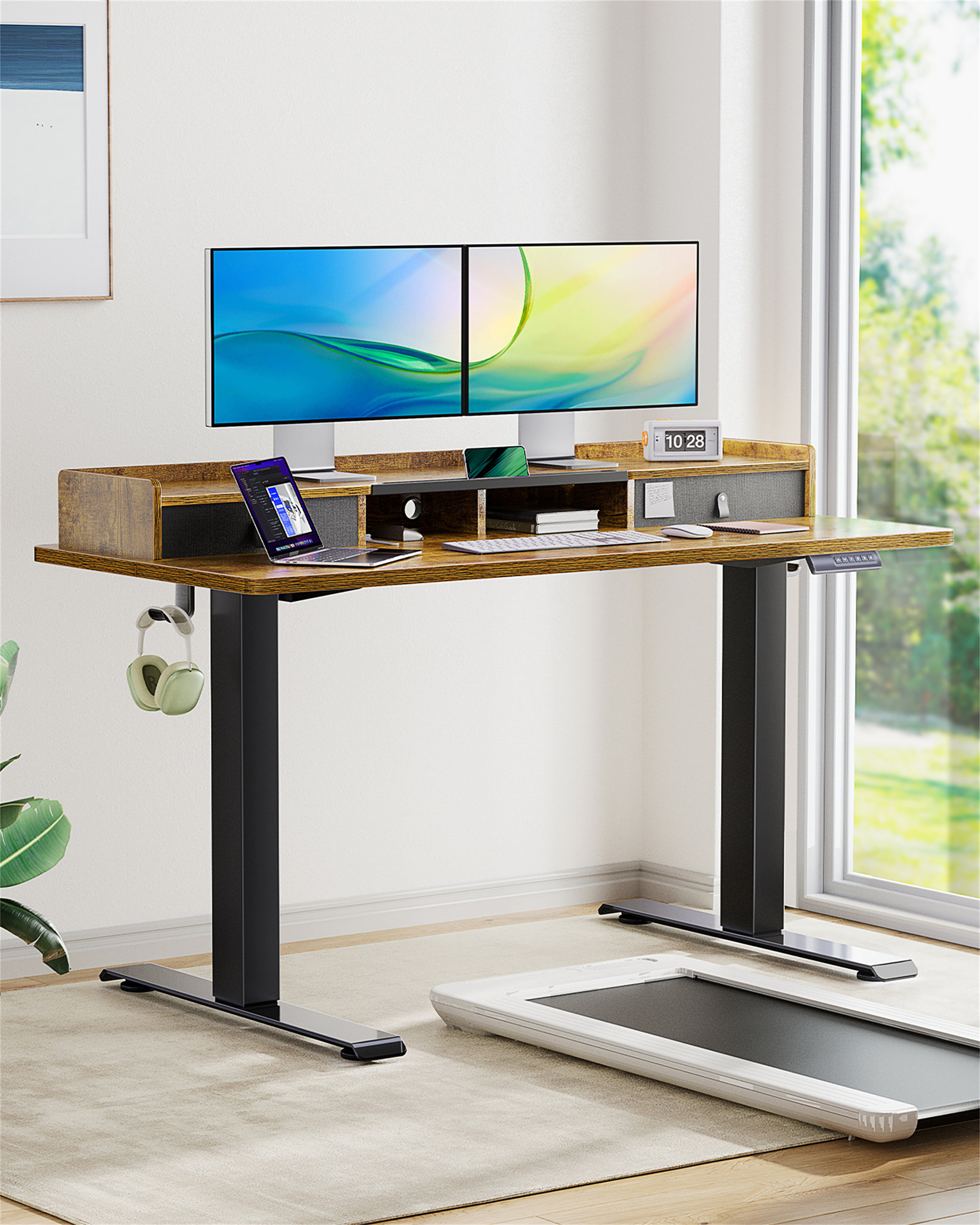 Inbox Zero Latwanda 47.24'' W Height Adjustable Rectangle Computer Desk ...