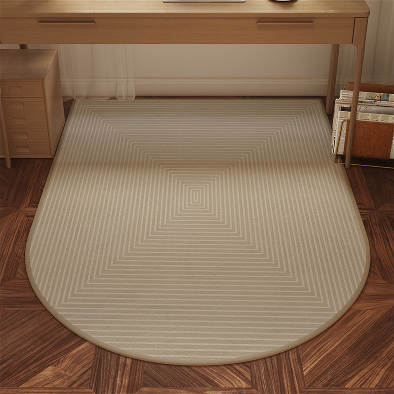 JINXI Study Room Carpet - Desk Chair Mat, High-End Bedroom Wood Floor ...