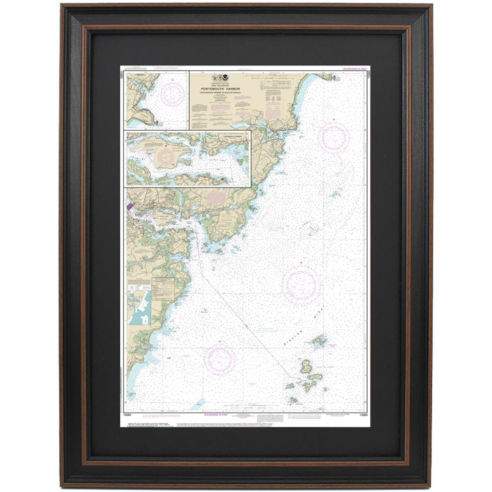Patriot Gear Company Portsmouth Harbor | Nautical Chart | Framed Print ...