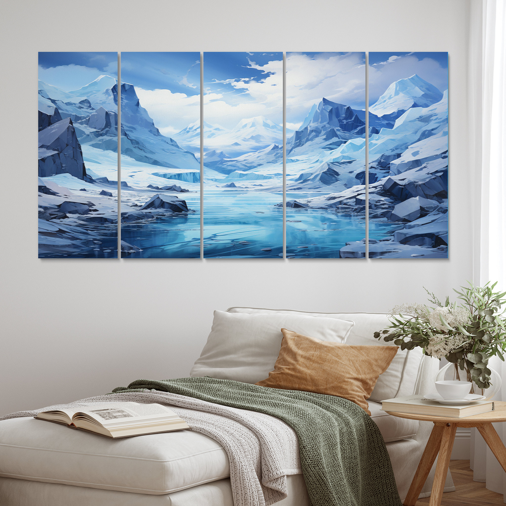 Millwood Pines Antartica Celestial Ice II - Winter Landscape Metal Wall ...