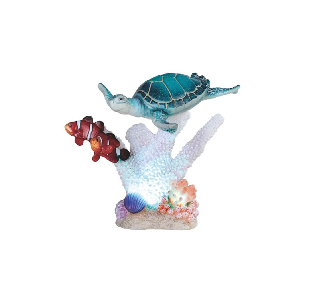 FC Design Sea Turtle Clownfish on Coral Night Light | Wayfair