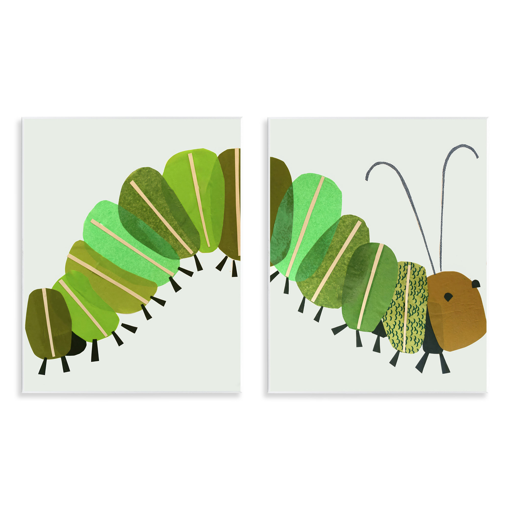 Dakota Fields Cute Cozy Caterpillar 2 PC Wall Plaque Art Set by Jenny ...