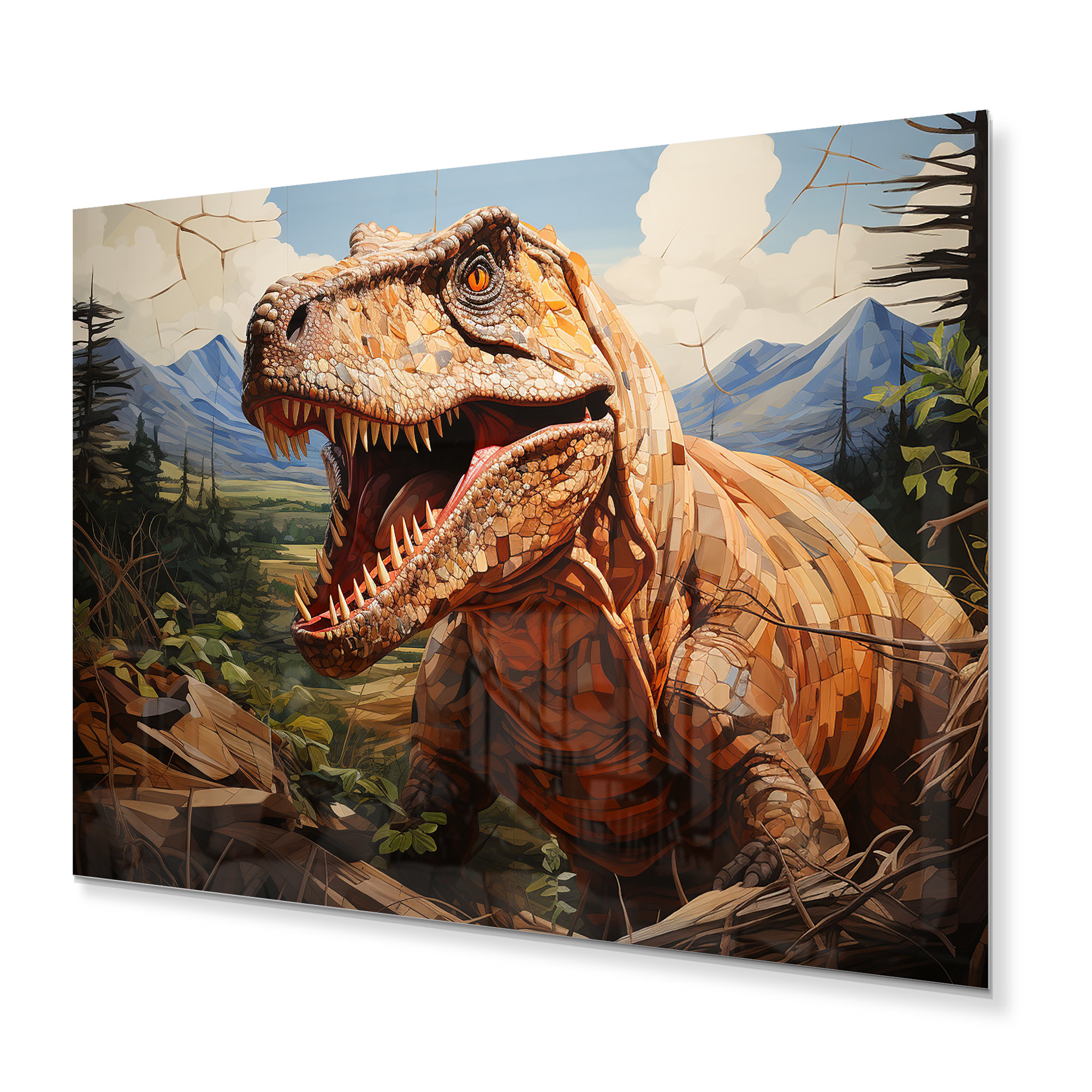 Trinx Dinosaur Prehistoric Legacy Pastoral II - Animals Metal Wall ...