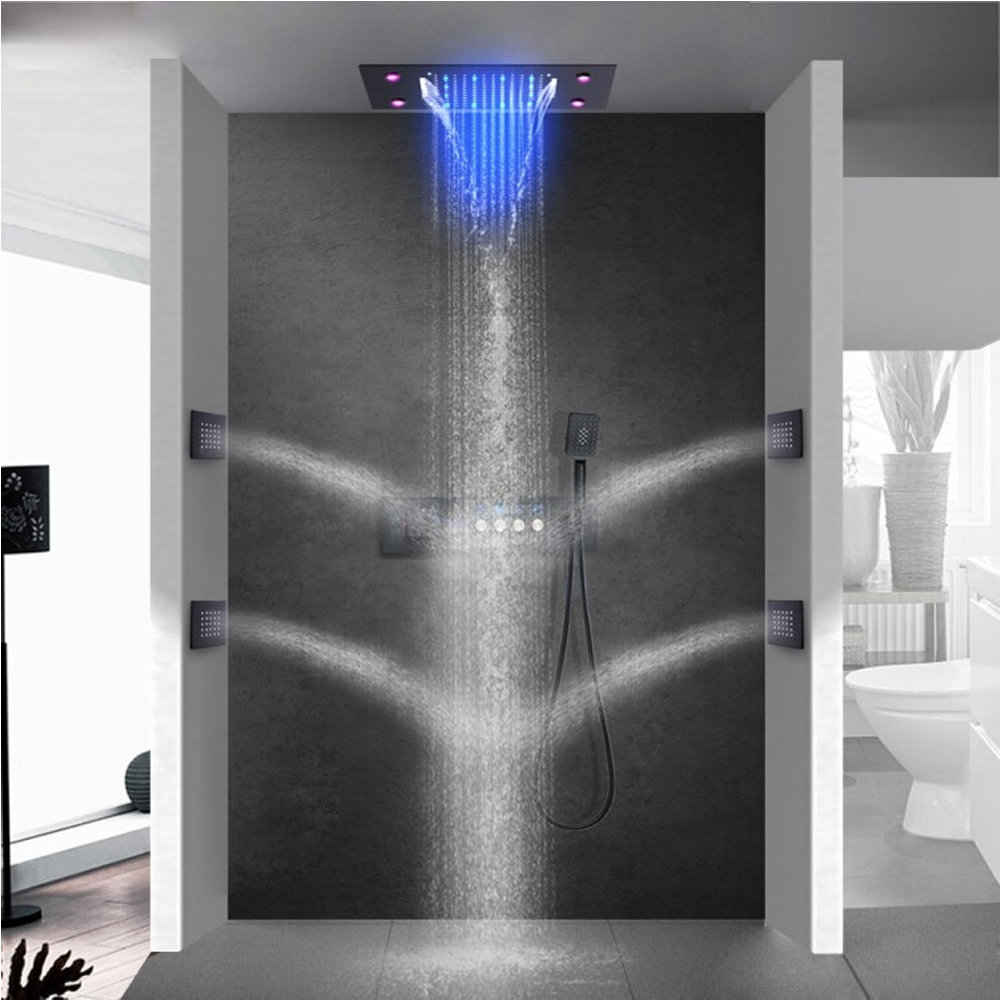 FontanaShowers Système de douche thermostatique encastré au plafond à ...