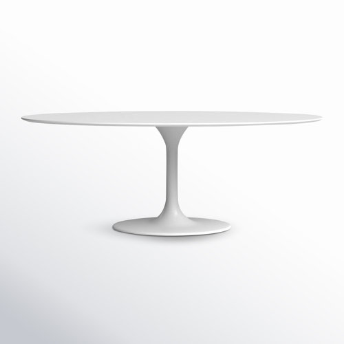 AllModern Flow Oval Metal Base Dining Table & Reviews | Wayfair