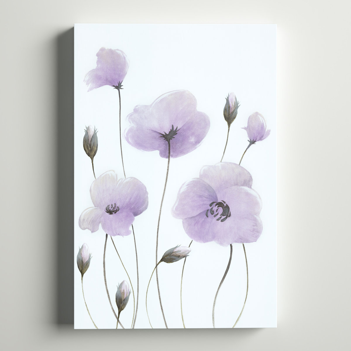 Gracie Oaks Purple Spring Flowers - Wrapped Canvas Painting & Reviews ...