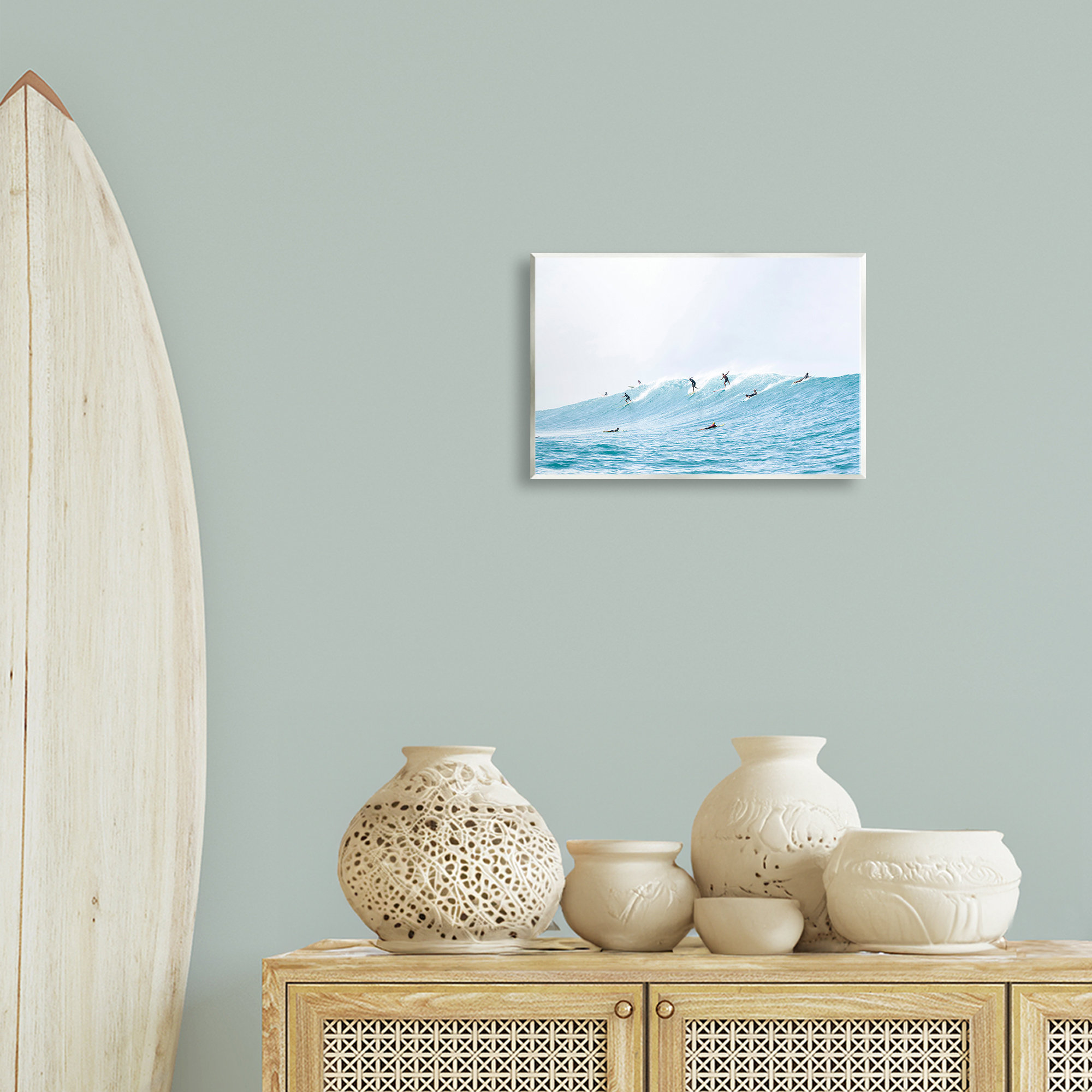 Dakota Fields Blue Wave Surfers Wall Plaque Art by Sisi and Seb | Wayfair