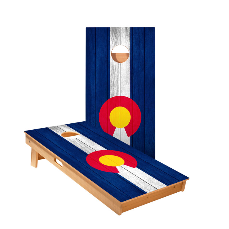The American Cornhole Association Colorado Flag Star Cornhole Boards ...
