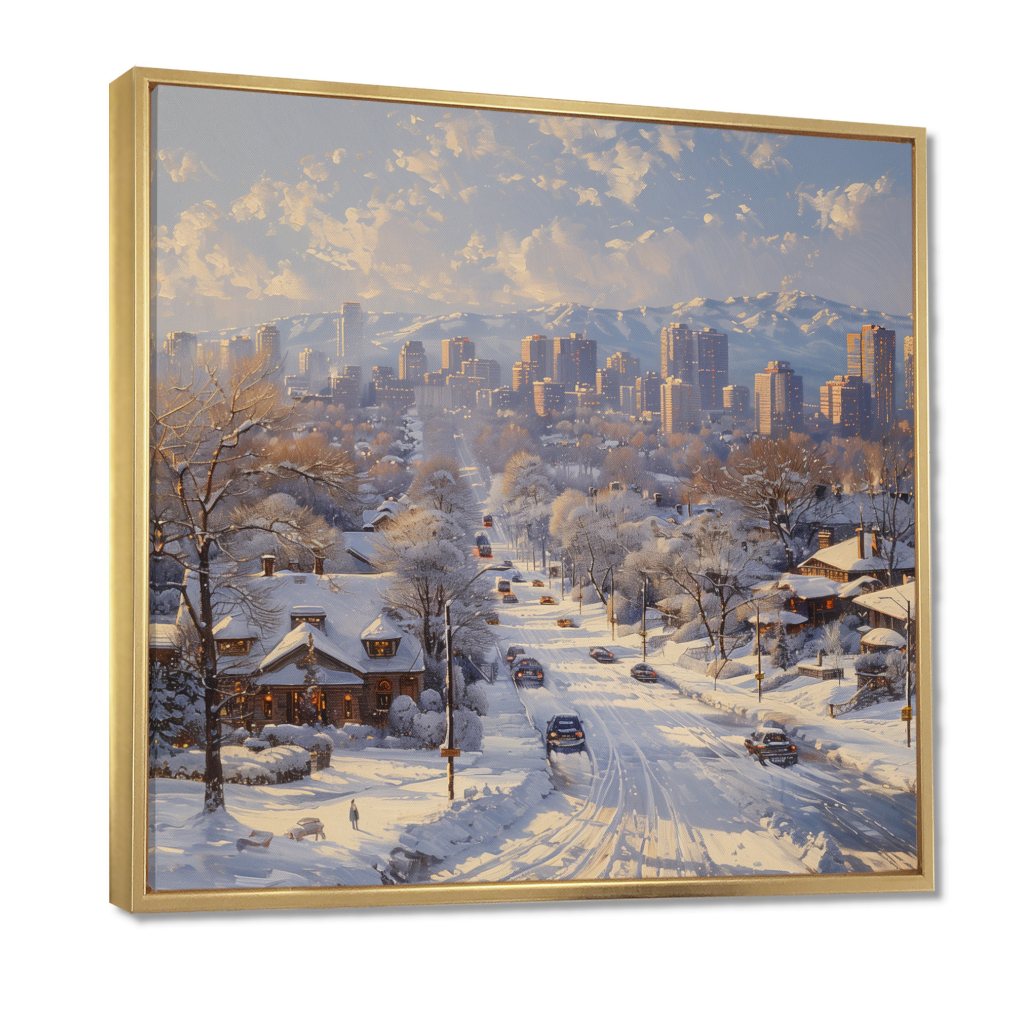Winston Porter White Grey Calgary Winter Morning II - Canada Wall Art ...