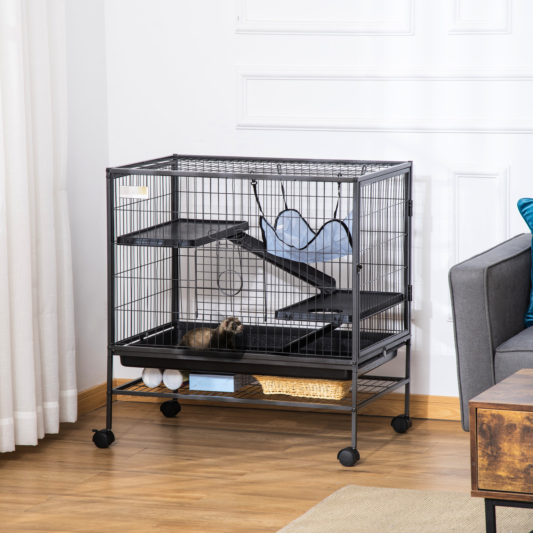 Tucker Murphy Pet™ 3 Small Pet Pen - Metal Construction With Shelf ...