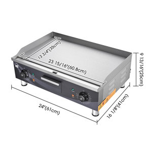 WeChef 3500W 24" Electric Countertop Griddle Flat Top Commercial ...
