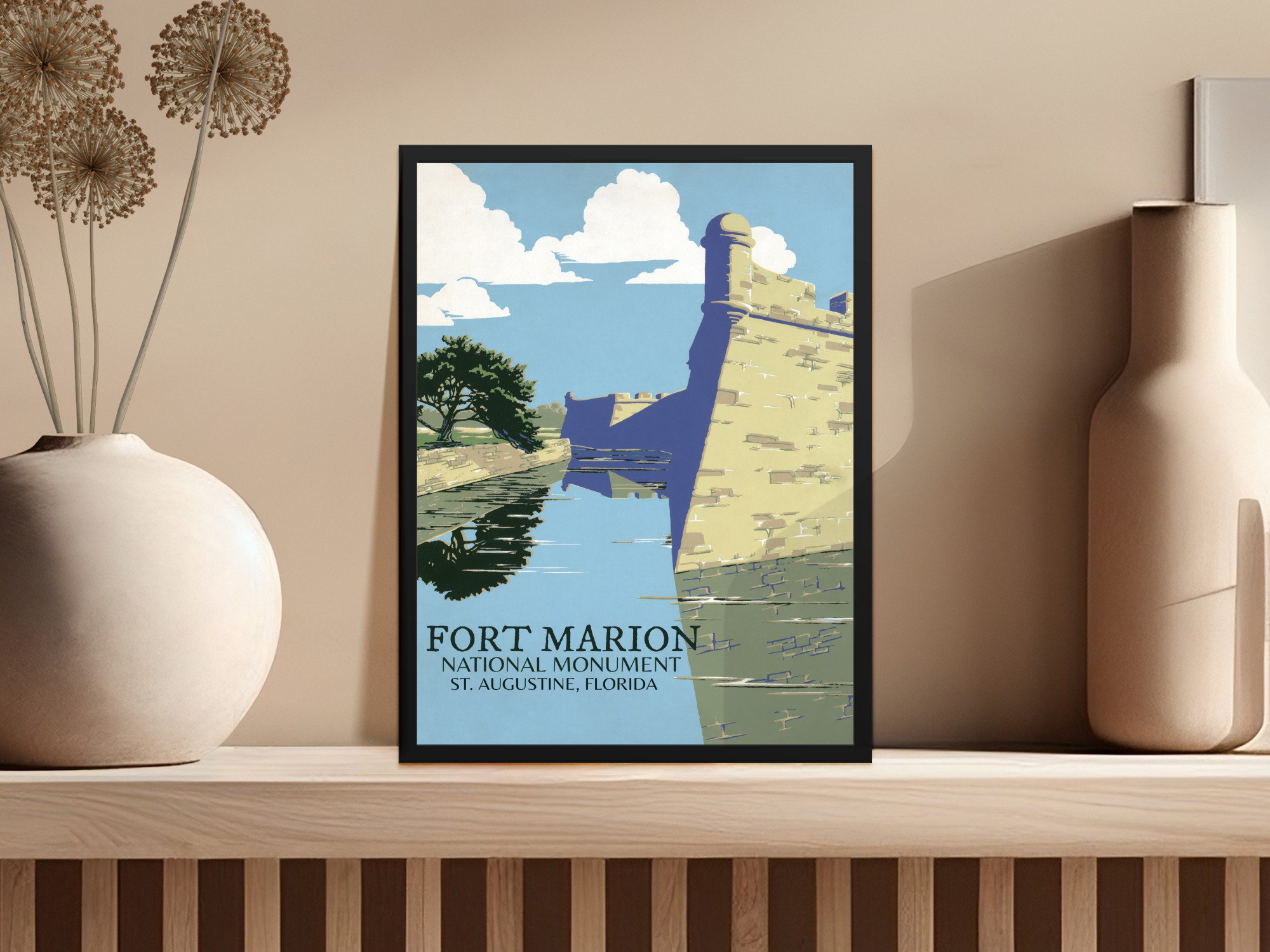 Lark Manor Fort Marion National Monument St Augustine Florida Framed ...