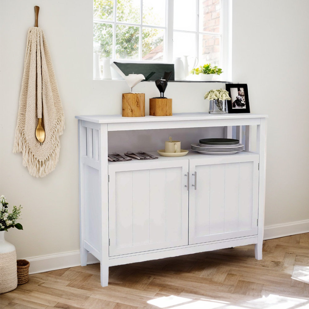 Winston Porter Kitchen Storage Sideboard, Dining Buffet Server Cupboard ...
