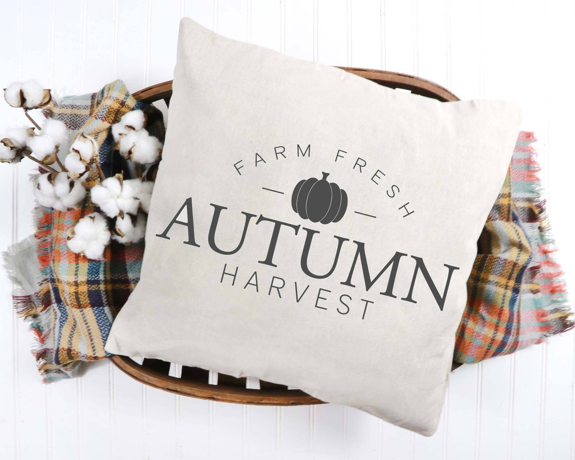 Cotton & Crate Autumn Harvest Cotton Pillow Cover | Wayfair