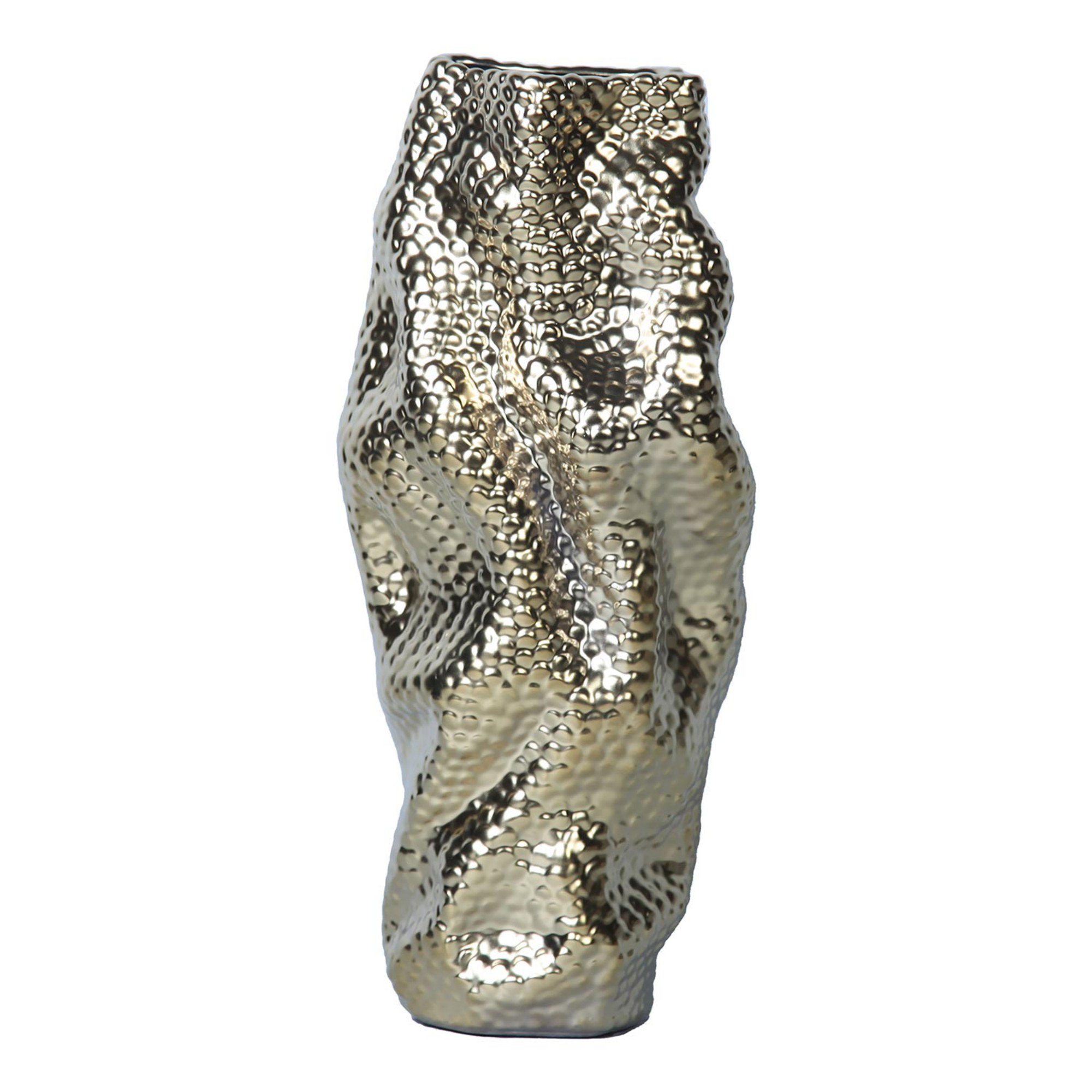 Mercer41 Modern and Elegant Ceramic Vase with Gold Texture | Wayfair