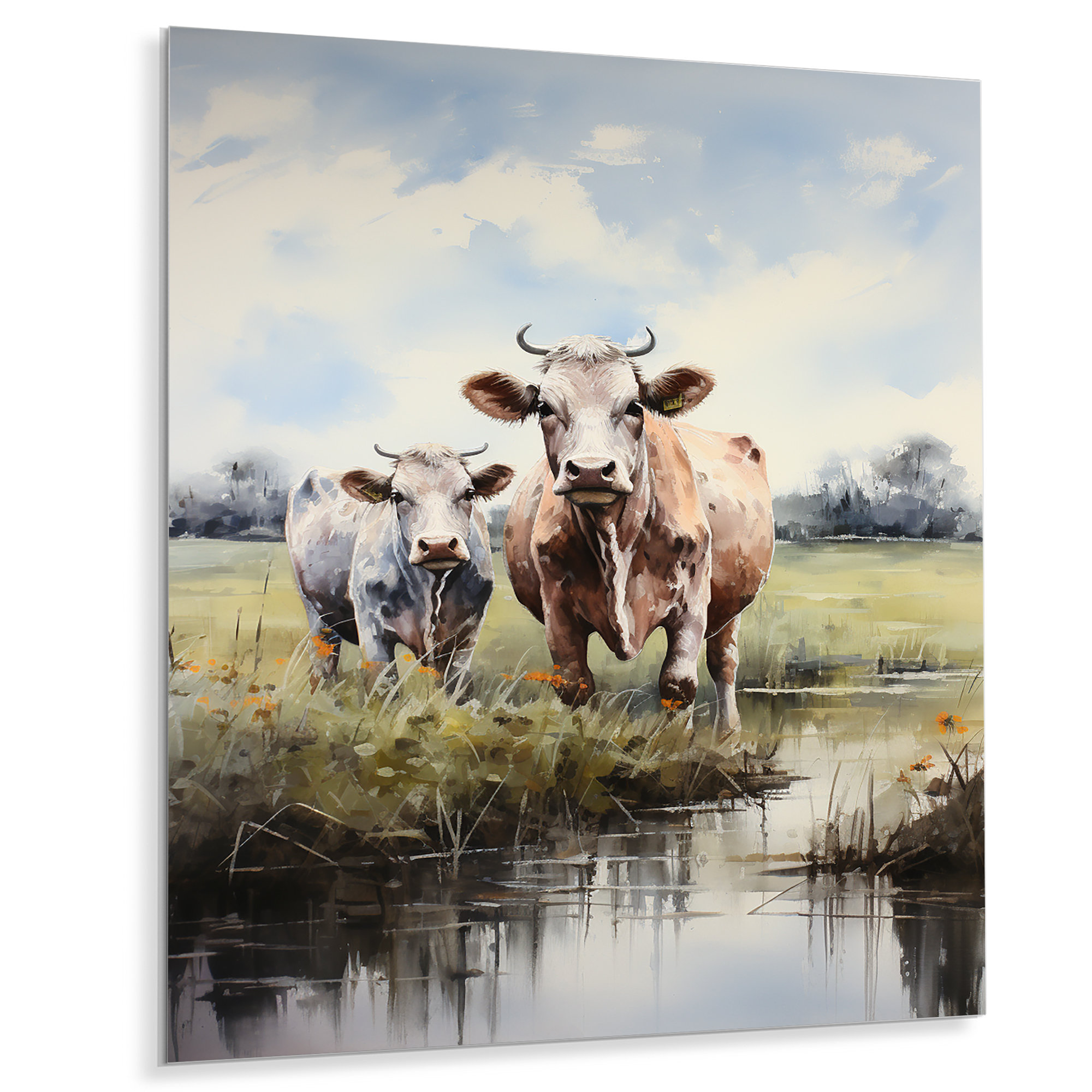 Gracie Oaks Cow Gentle Portrait II - Animals Cow Metal Wall Decor ...