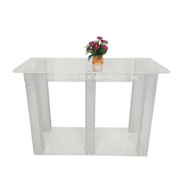 FixtureDisplays Clear Acrylic Plexiglass Church Holy Communion Table ...