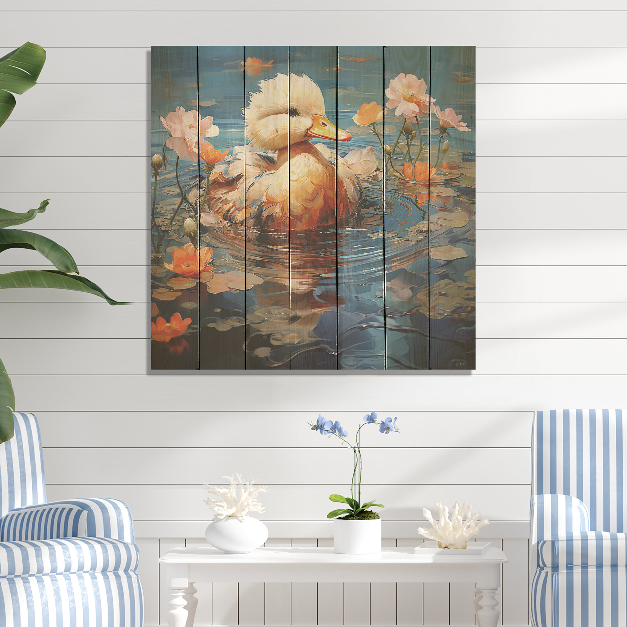 August Grove® Ducklings Morning Quack Lake I - Duck Animal On Wood ...