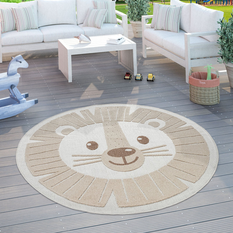 Paco Home Round No Pattern Flatweave Polypropylene Rug & Reviews | Wayfair