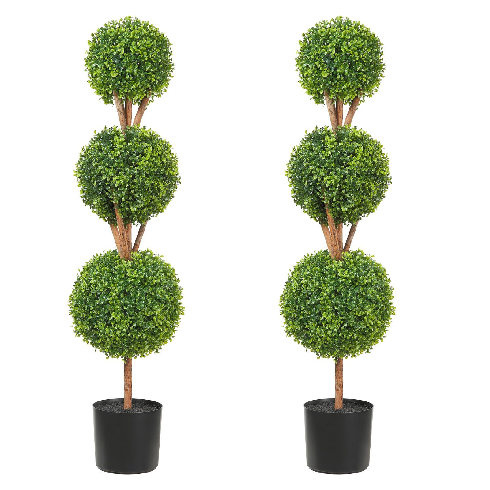 Hokku Designs Artificial Boxwood Topiary Tree Set | Wayfair