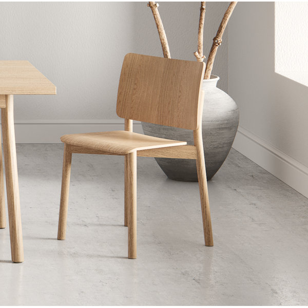 George Oliver Datavius Solid Wood Stacking Side Chair & Reviews | Wayfair