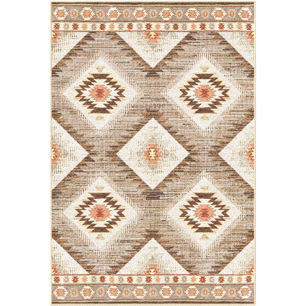 Dakota Fields Machine Washable Non Slip Western Area Rugs for Living ...