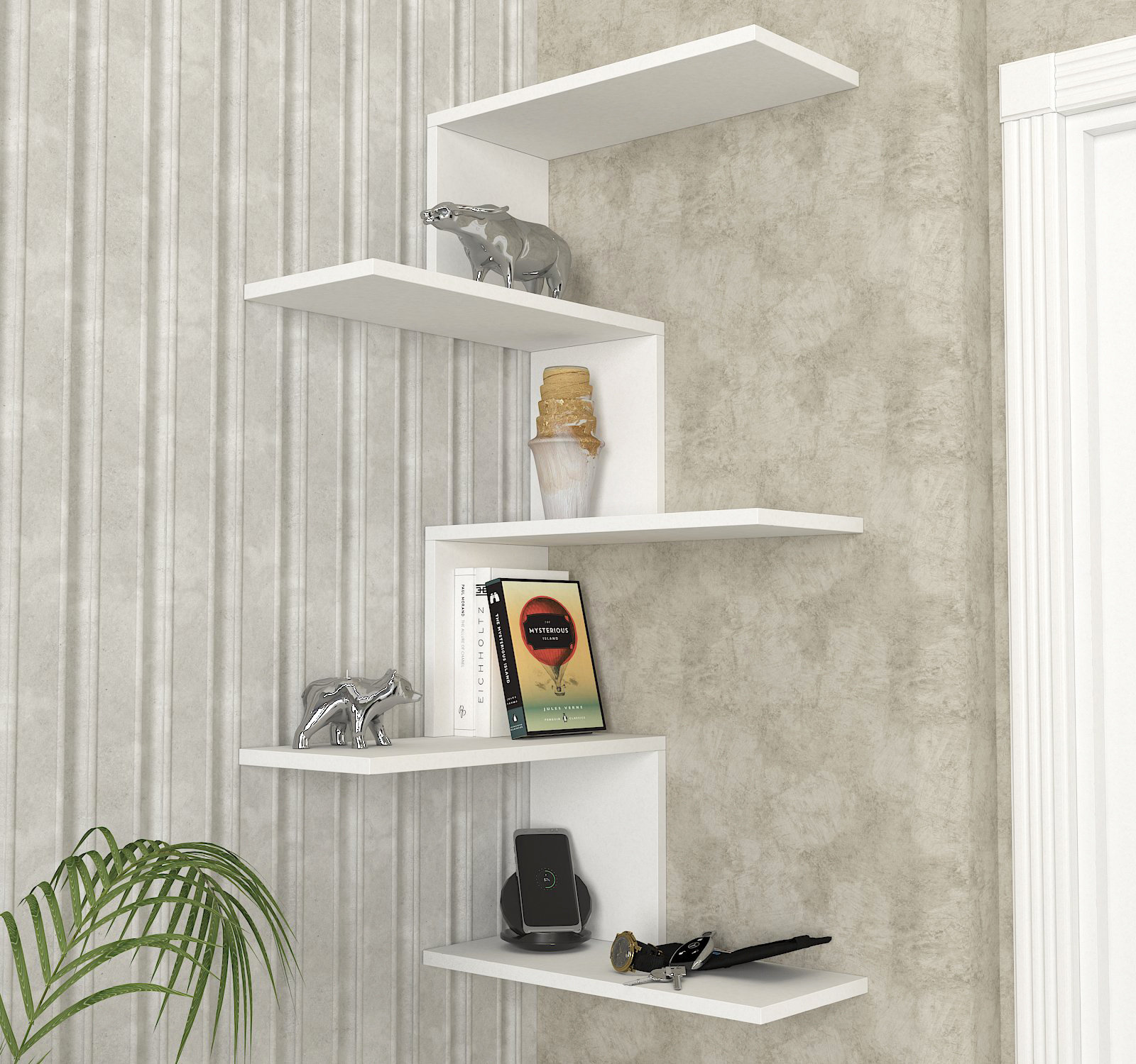 Ebern Designs Merlynn 5 Piece Floating Shelf & Reviews | Wayfair