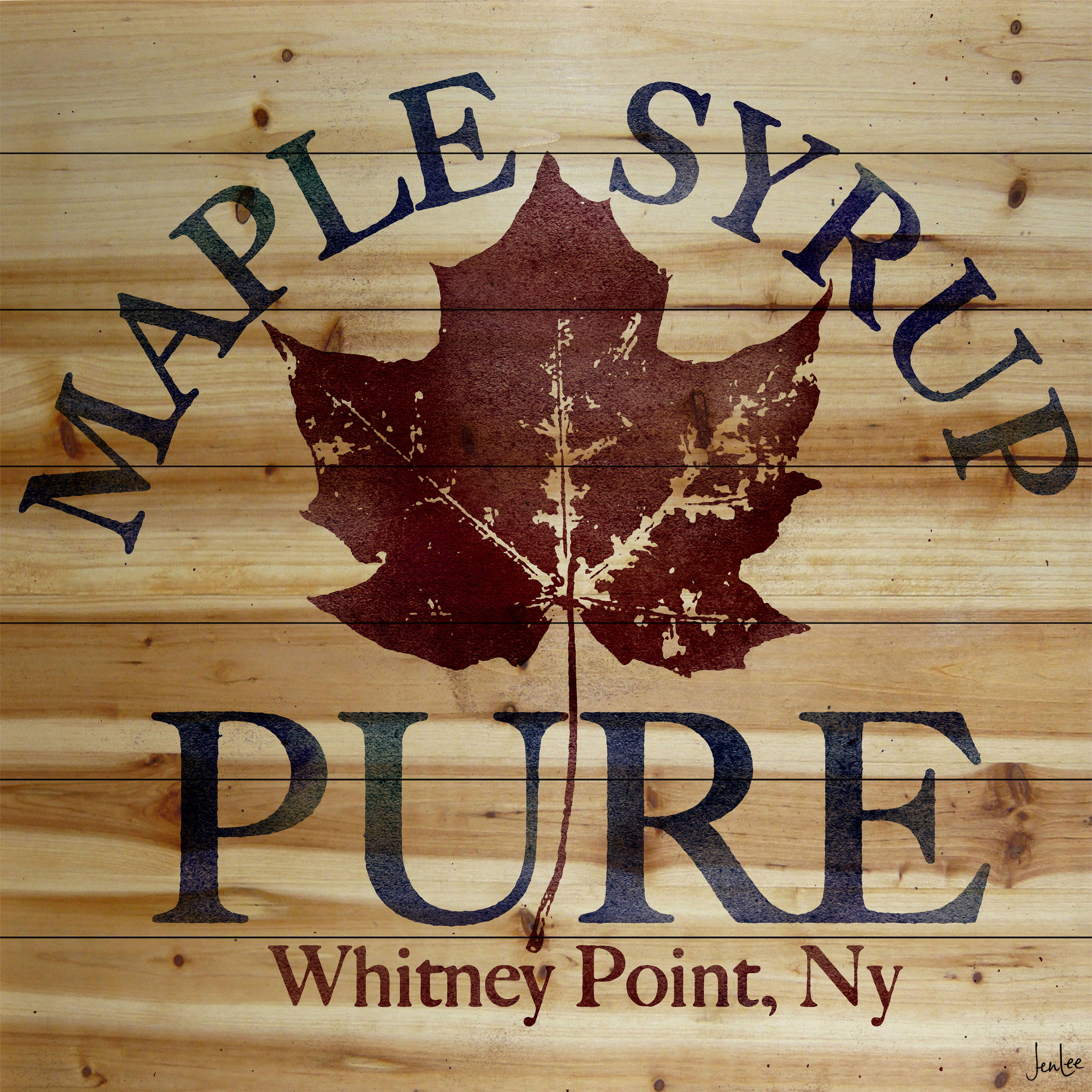 Marmont Hill 'Pure Maple Syrup' Painting Print on Natural Pine Wood ...