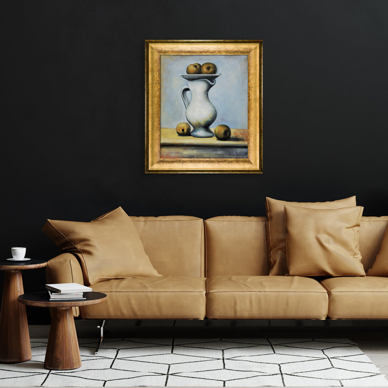 Vault W Artwork Still Life With Pitcher And Apples Framed On Canvas by ...