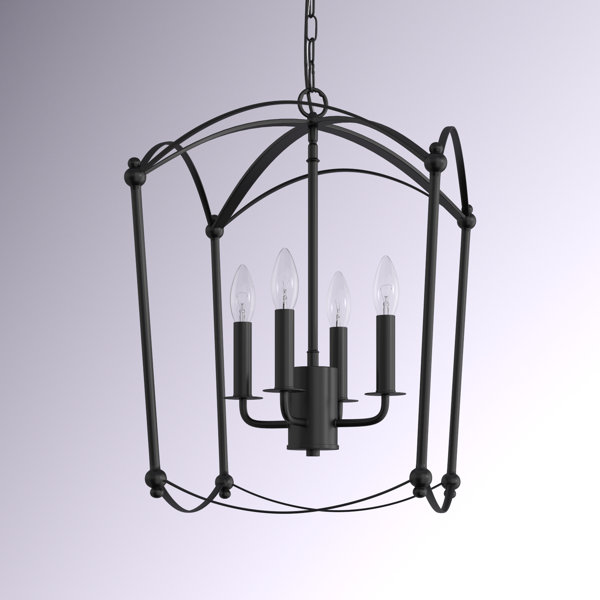 Wade Logan® Atavion 4 - Light Dimmable Square / Rectangle Chandelier ...