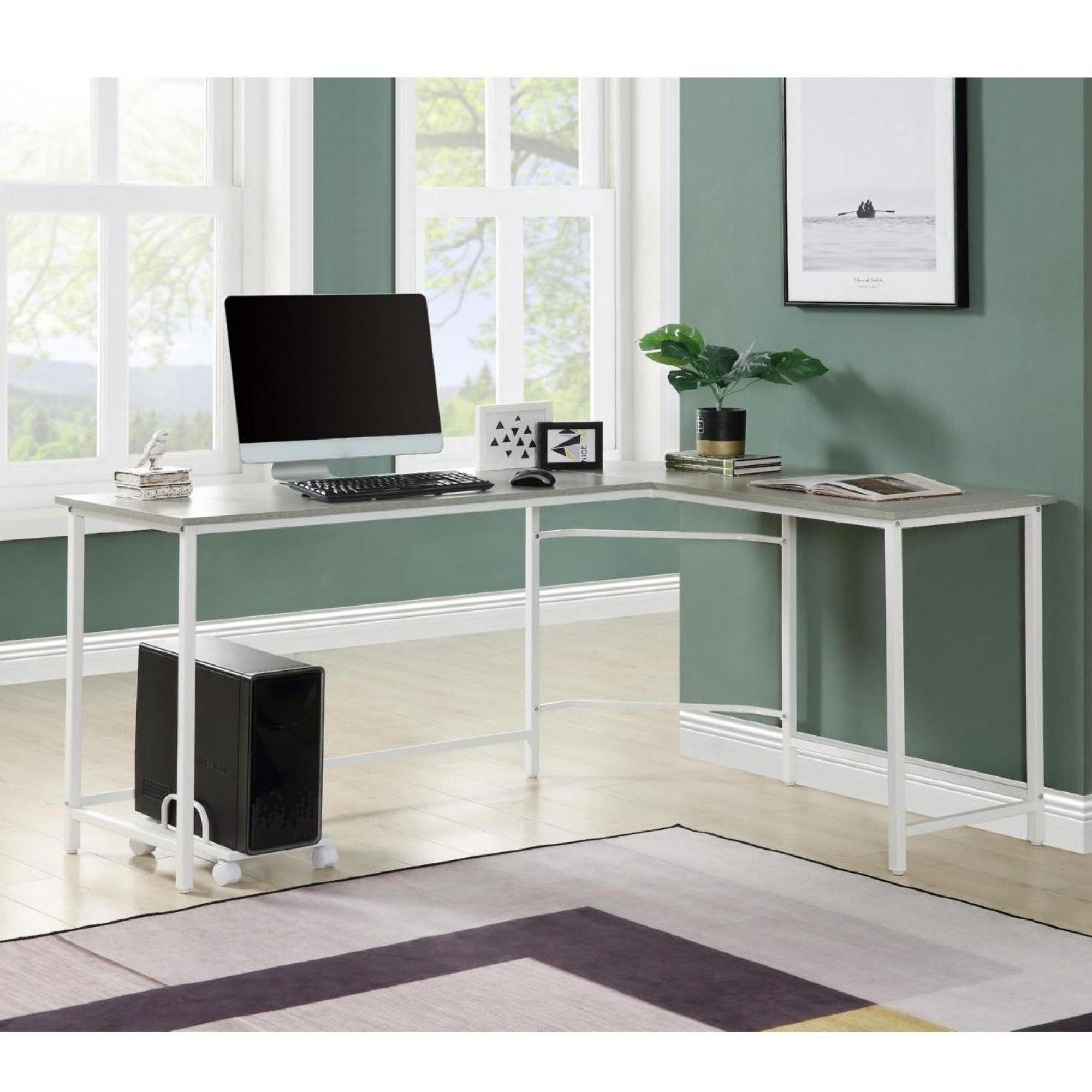 17 Stories Modern Minimalist Computer Desk | Wayfair
