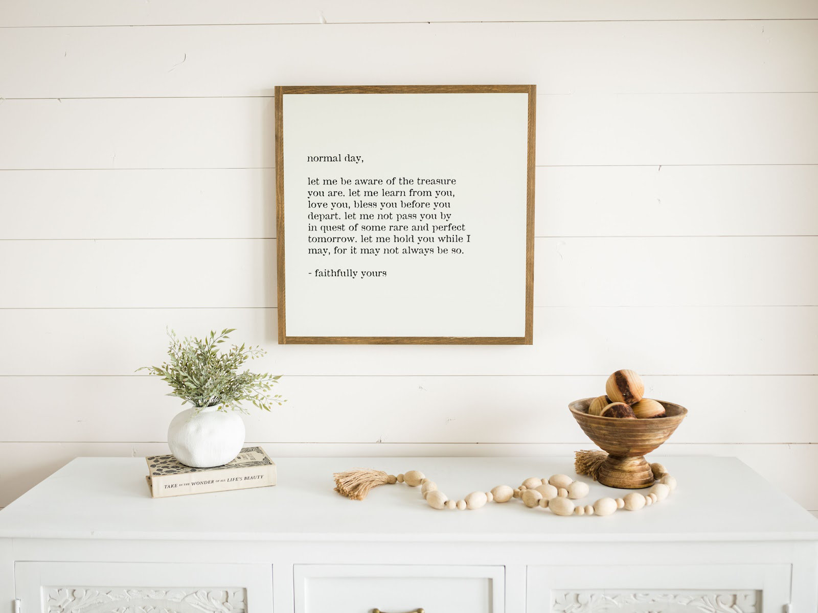 Trinx Normal Day Wood Framed Wall Art Sign - Wayfair Canada