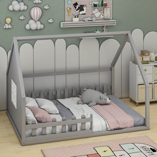 Harper Orchard Lenard Kids Full Size Wood House Bed | Wayfair