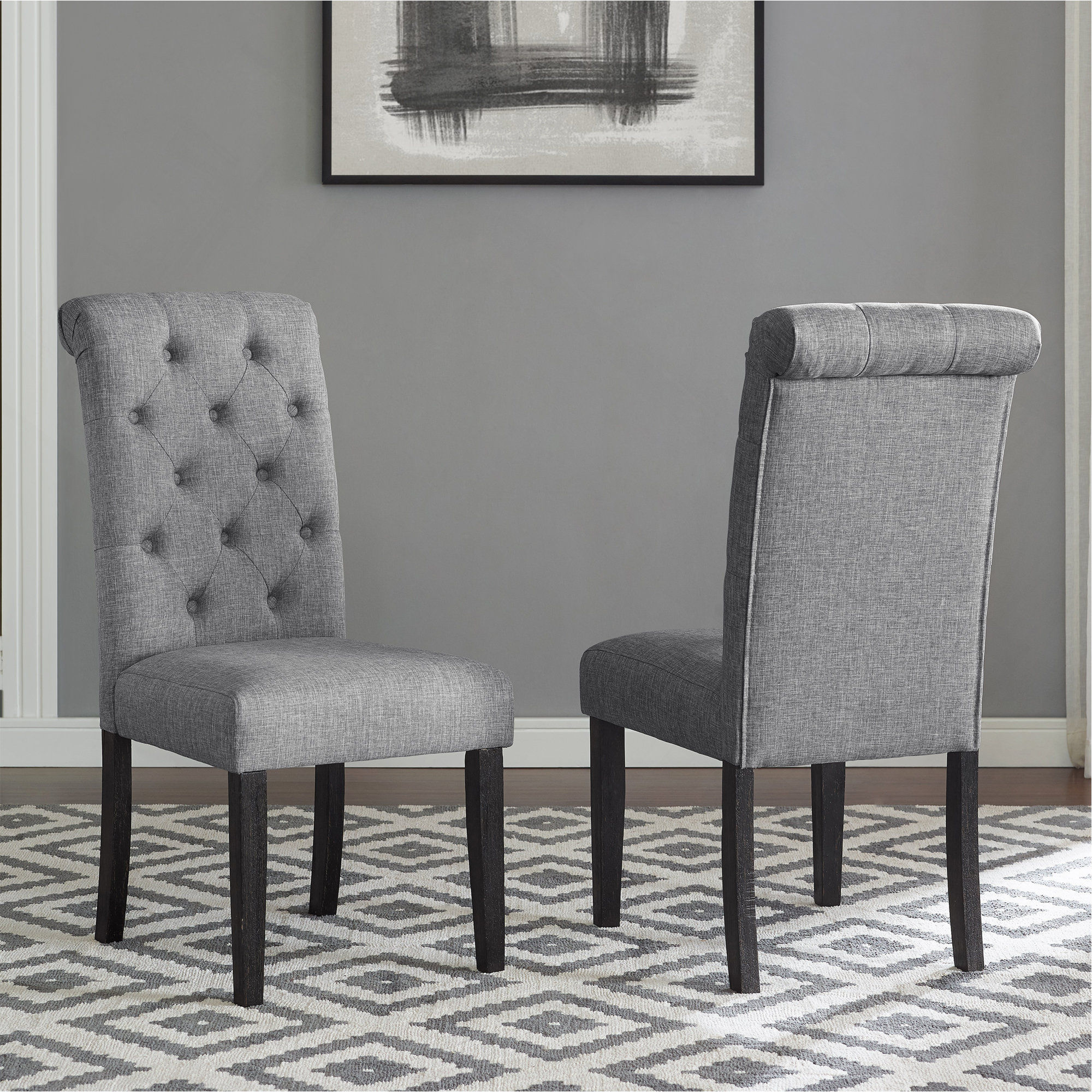 Lark Manor™ Leviton Urban Style Wood Dark Wash Turned-Leg Dining Set ...