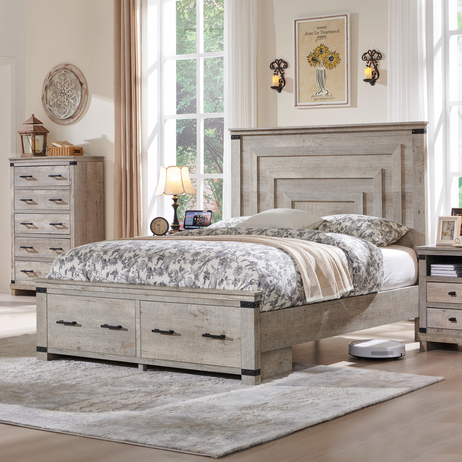 August Grove® Danilla Farmhouse Platform Bed Frame With 54"W Tall ...
