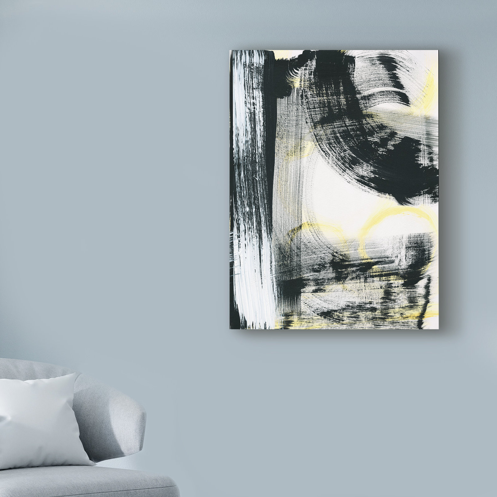 Wrought Studio 'LPs in 33 III Light Yellow' Acrylic Painting Print on ...