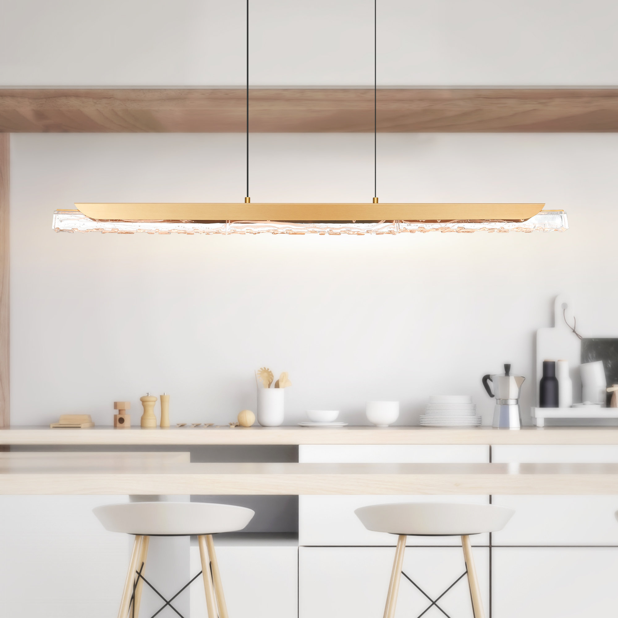 CWI Lighting Valira Integrated LED 48" Modern Chandelier with Handmade ...