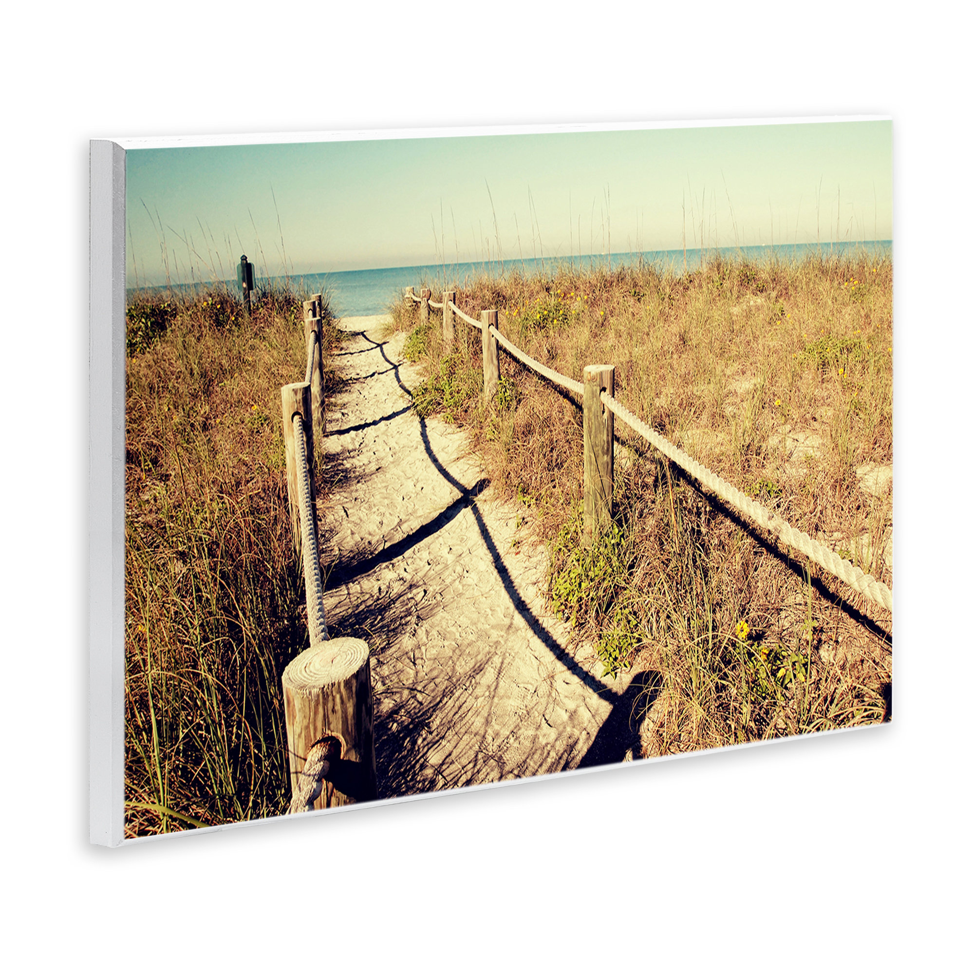 Highland Dunes Sandy Path Railing Wall Plaque Art by Gail Peck | Wayfair